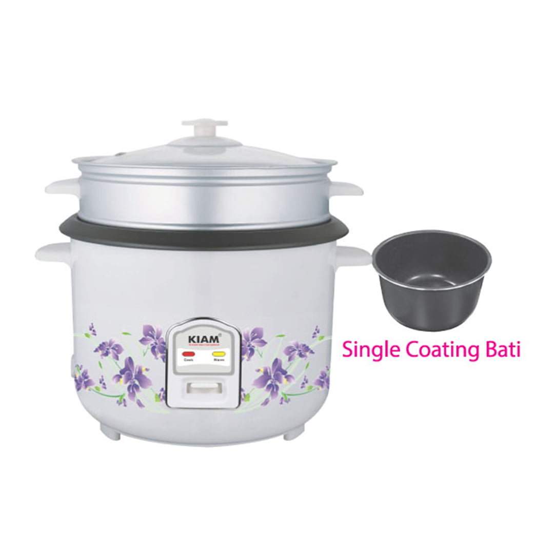 Kiam Rice Cooker Straight (Glass Lid) SFB-502 Full Body–1.8L