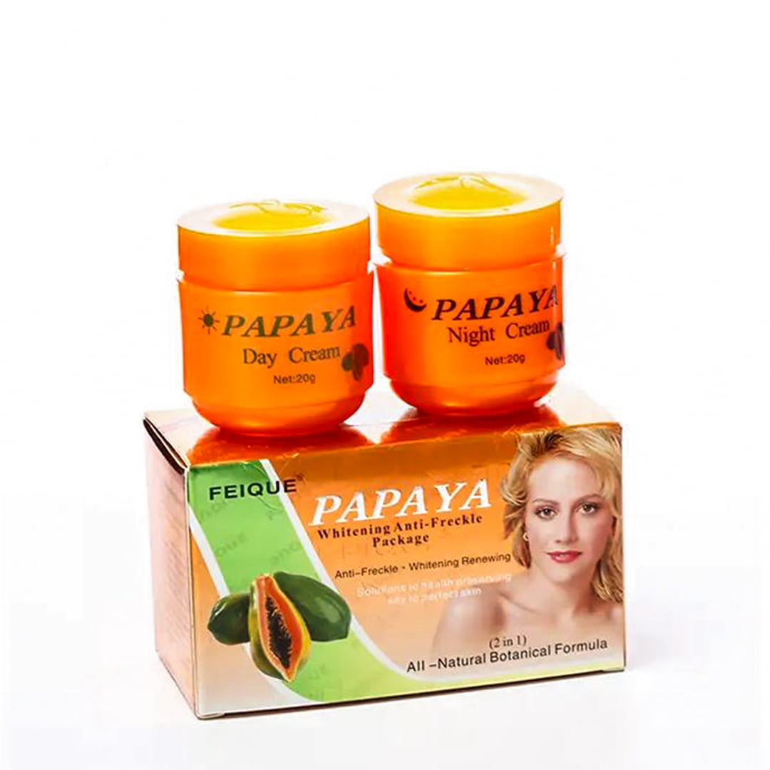 FEIQUE Papaya Whitening Anti-Freckle Day Night Cream