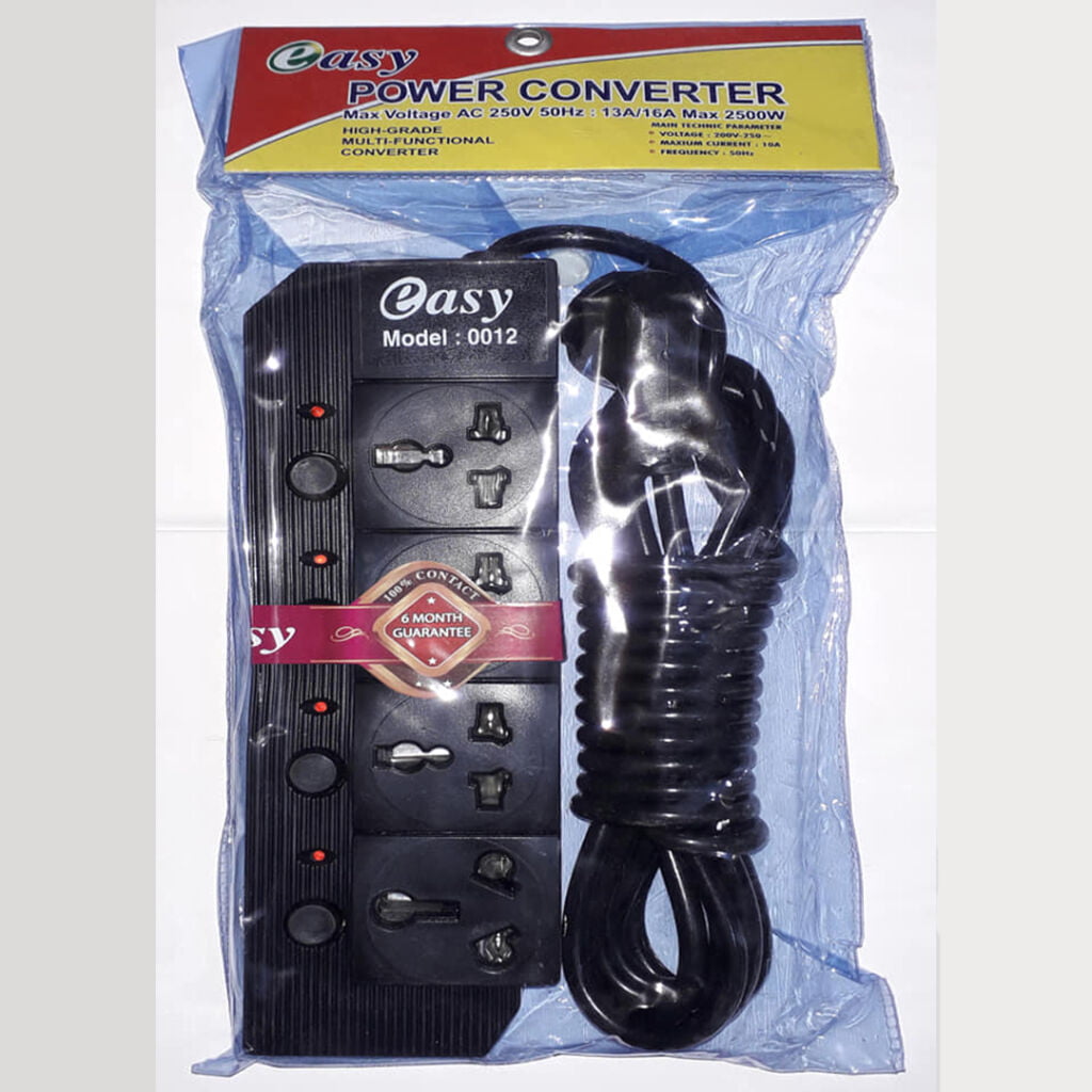 Easy Slim Multiplug 3pin socket 4port model-0012