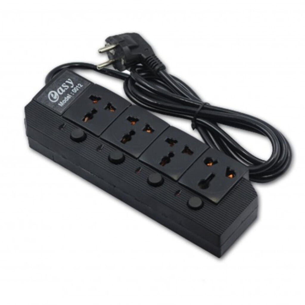 Easy Slim Multiplug 3pin socket 4port model-0012