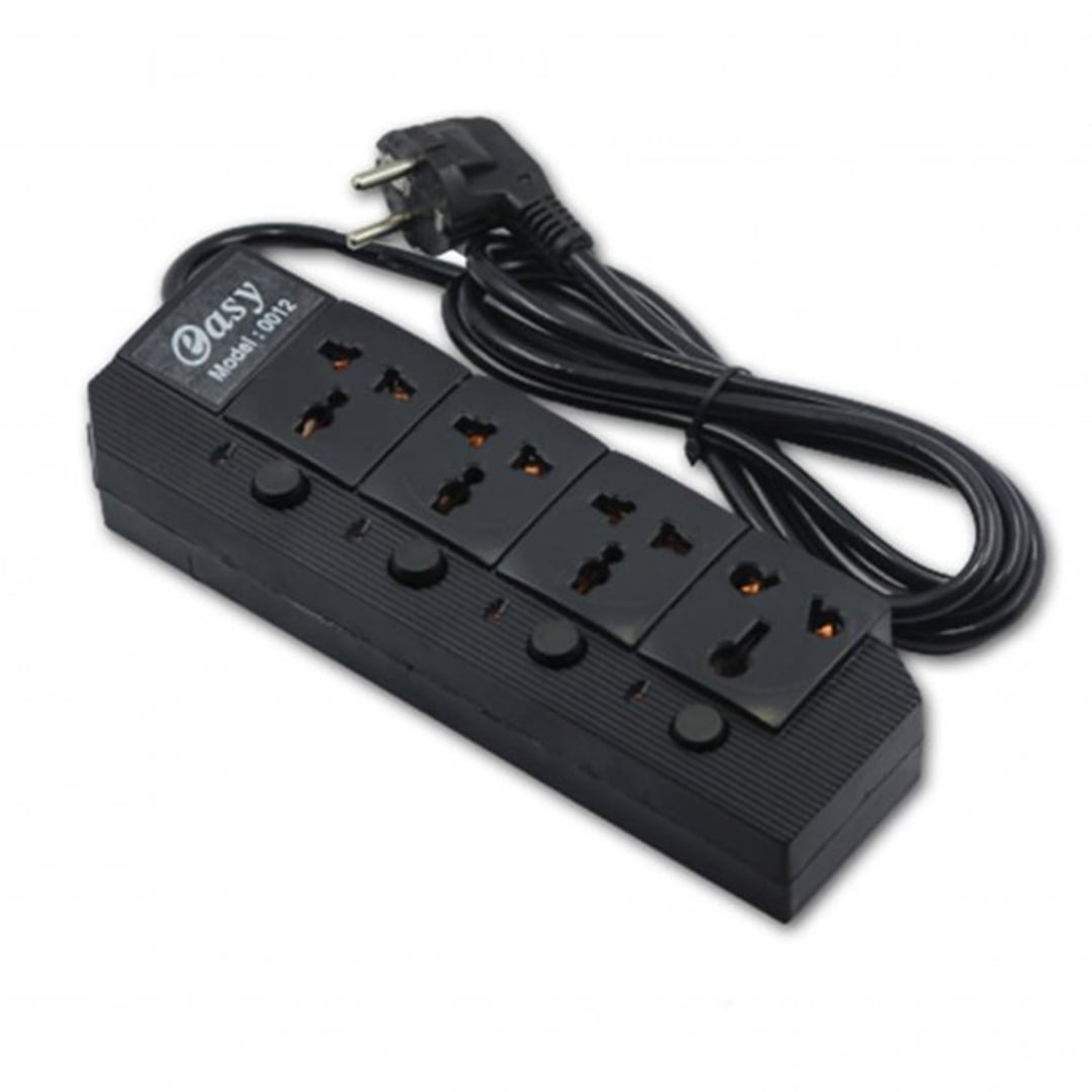 Easy Slim Multiplug 3pin socket 4port model-0012