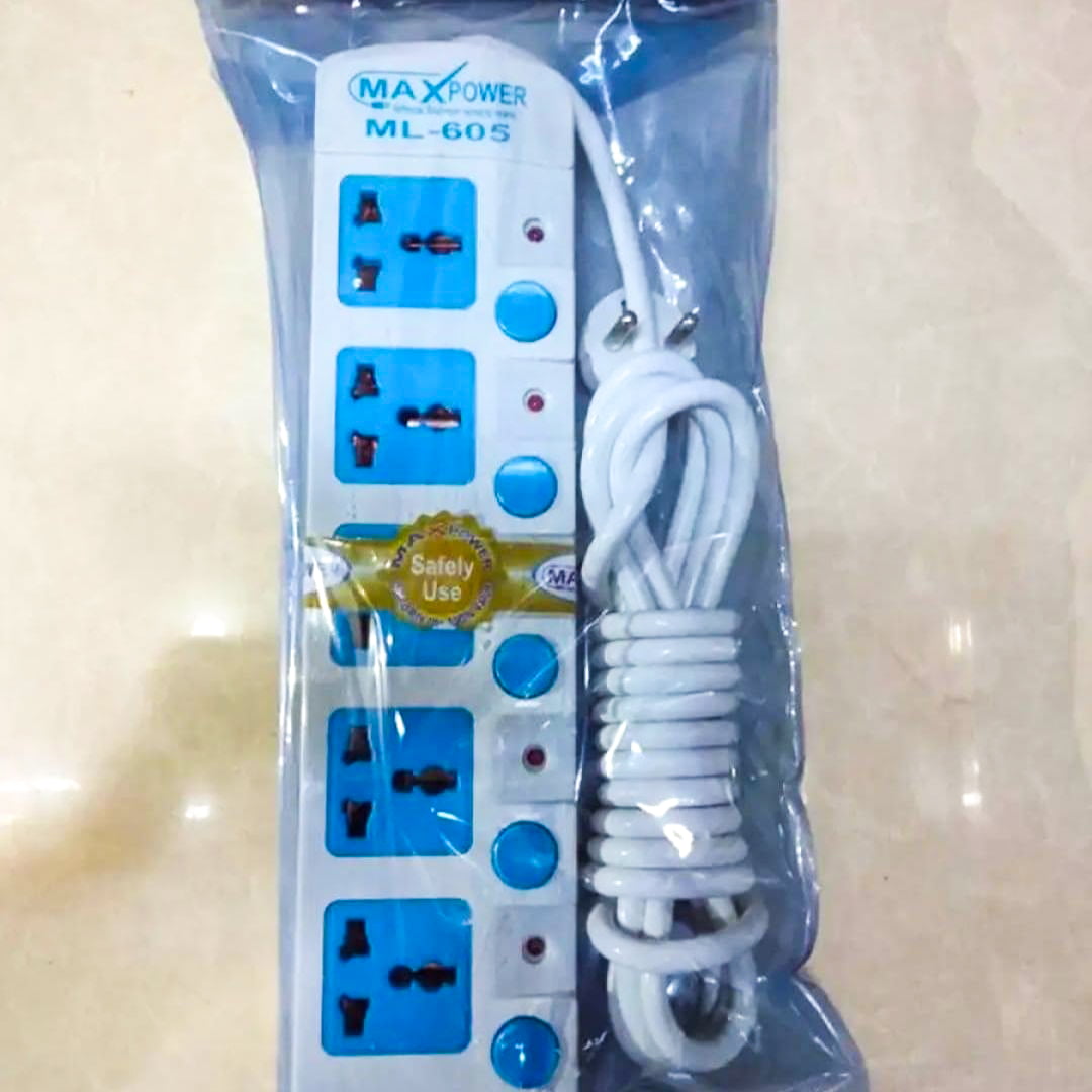 Max Power Multiplug Extension Socket 5 Meter