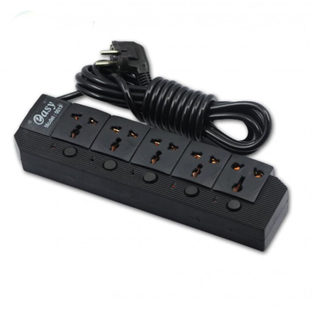 Easy Multiplug 3 Pin Socket 5 Port model-0013