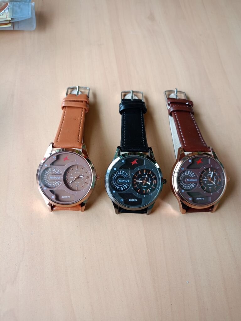 luxury fashion leather belt wrist-watche for men