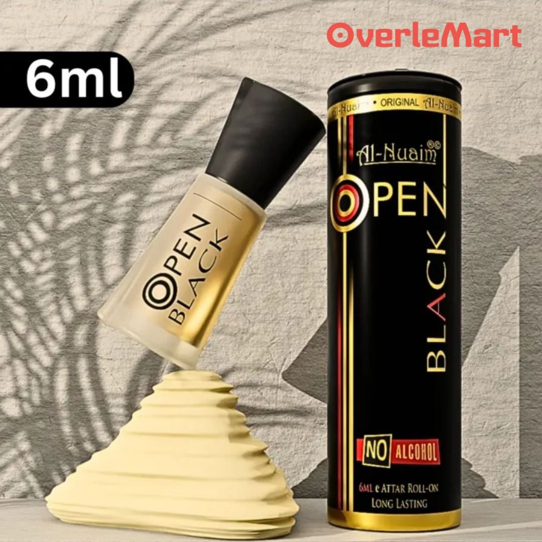 Alcohol-Free Premium Perfume – Al-Nuaim Open Black Attar 6ml - OverleMart